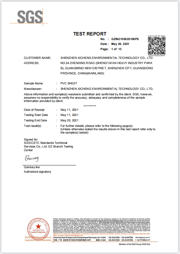 Certification - China Xicheng